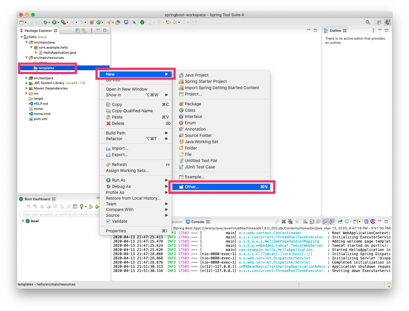 Springbootの環境構築からHello Worldを出すまで for Mac